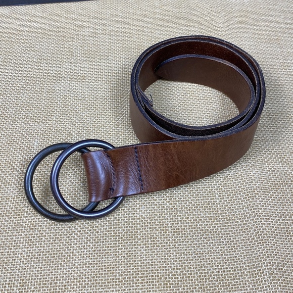 GAP | Accessories | Gap Womens Sz S Genuine Brown Leather Belt Saddle Solid Brass Buckle 539 ...